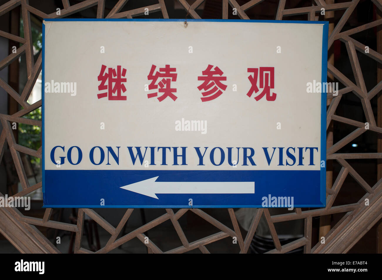 Chinese tourist sign Stock Photo - Alamy