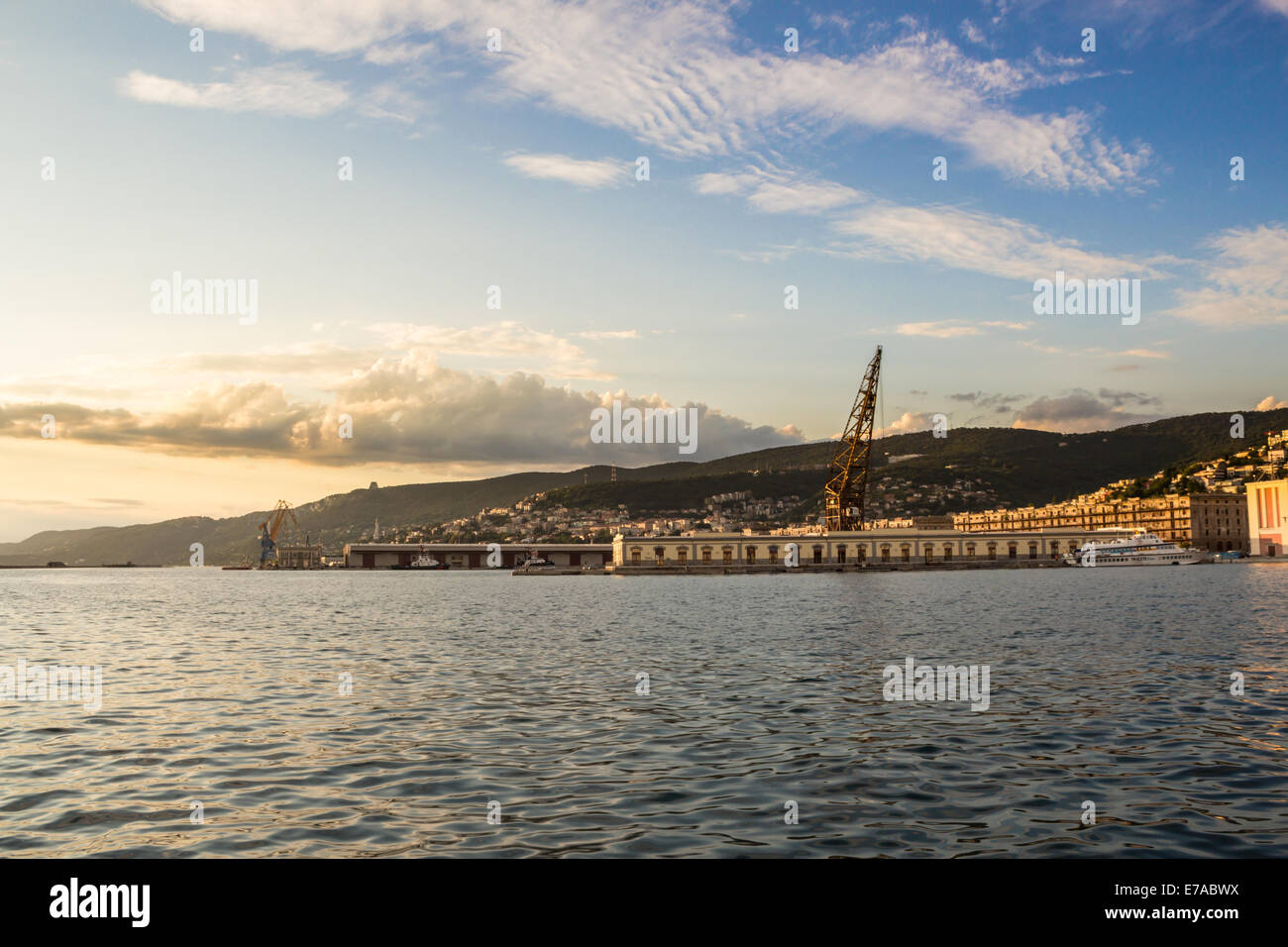 Trieste jetty view sunset hi-res stock photography and images - Alamy