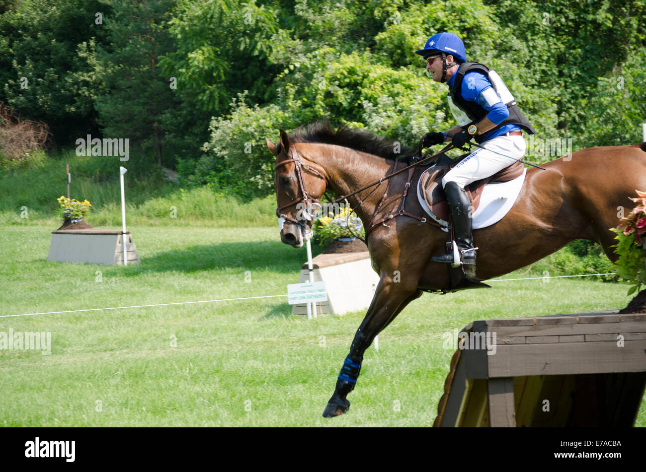 Horse and rider compete in Stuart Horse trials Stock Photo - Alamy