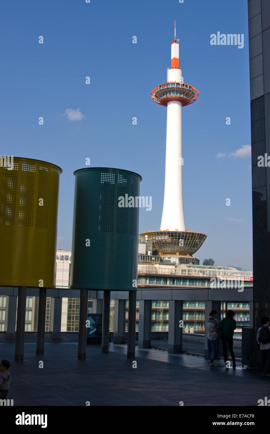 Kyoto Tower, from the top of Kyoto Station in Japan Stock Photo - Alamy