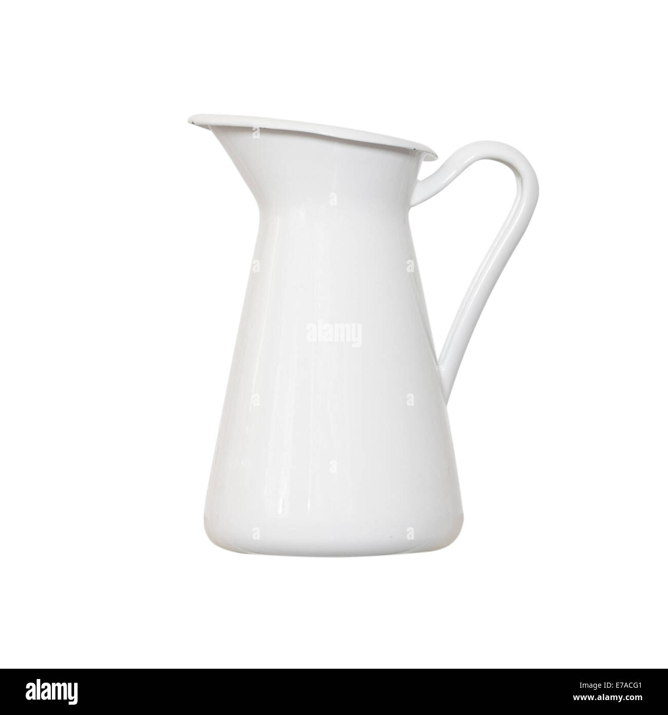 White vertical jug on a white background Stock Photo - Alamy