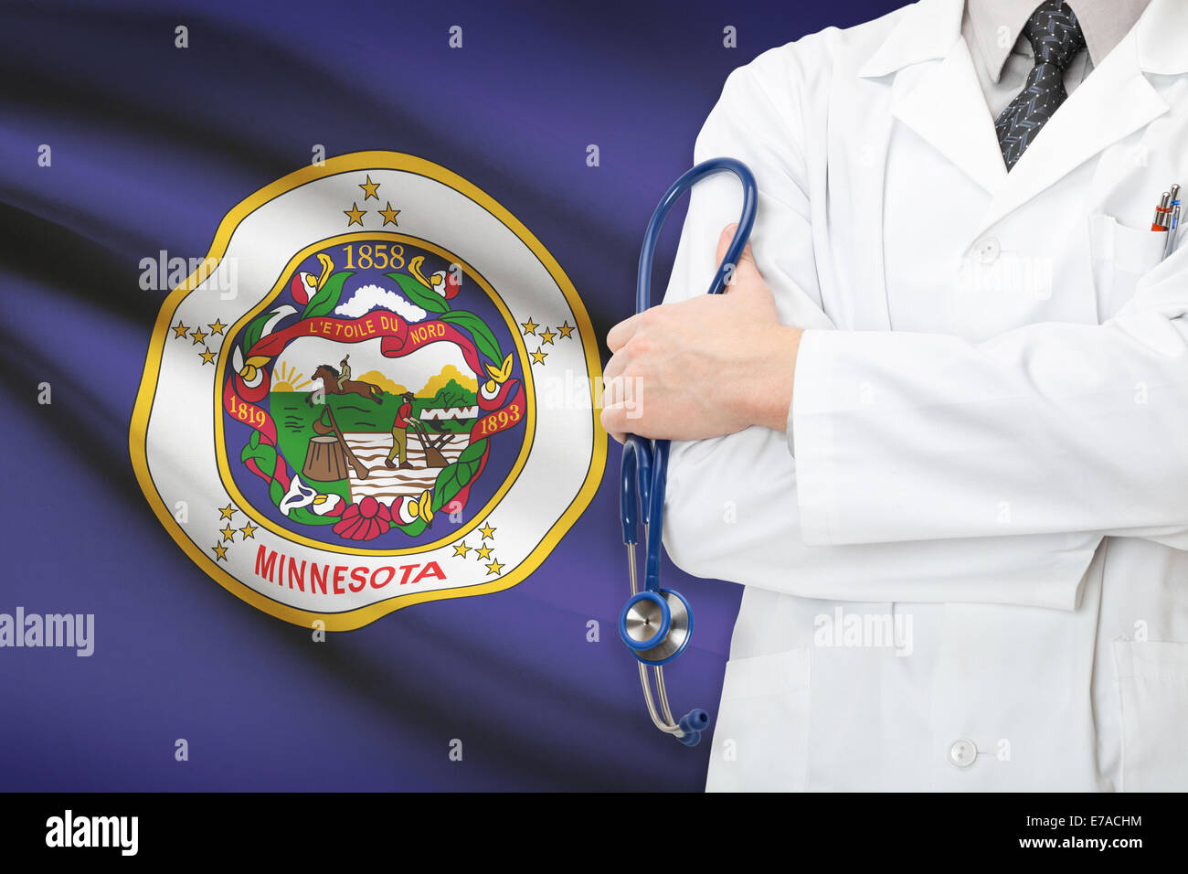 Minnesota federal state flag hi-res stock photography and images - Alamy