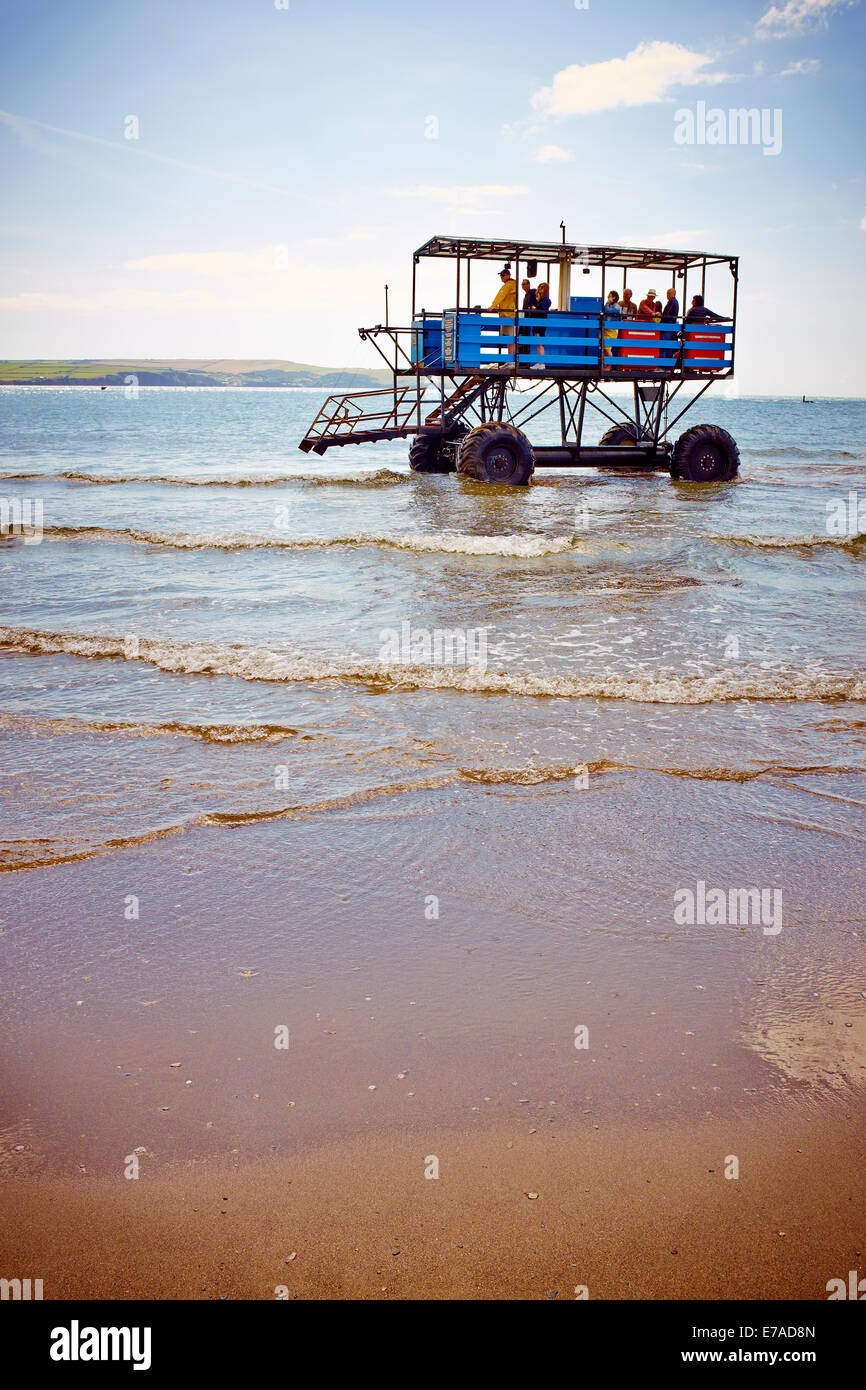 Sea Tractor, Burgh Island, Bigbury On Sea, South Devon, England, UK ...