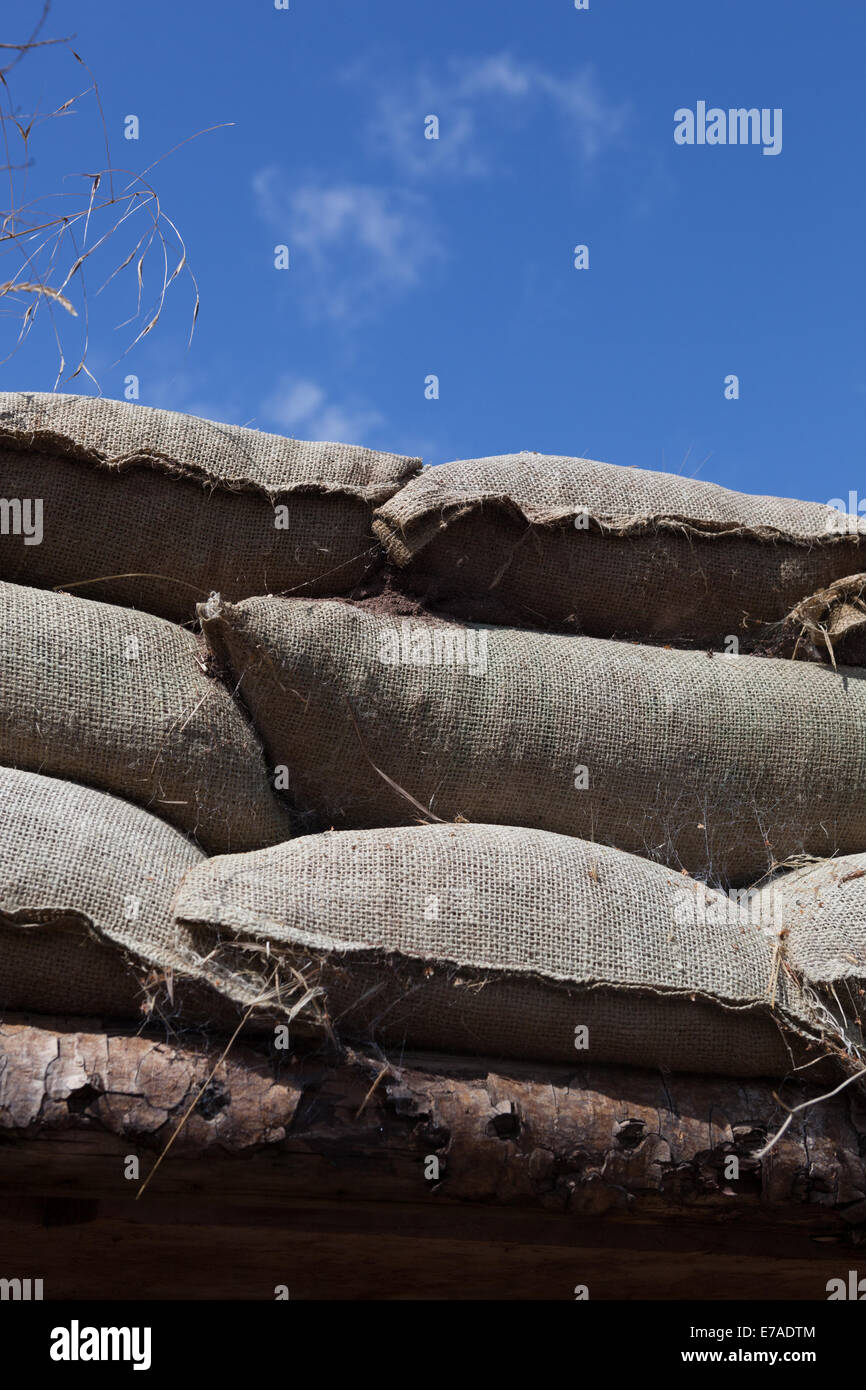 A view from inside replica First World War trenches at Whittington in ...