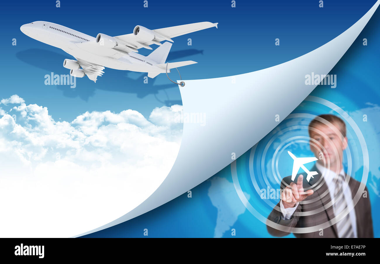 Man pulling airplane hi-res stock photography and images - Alamy