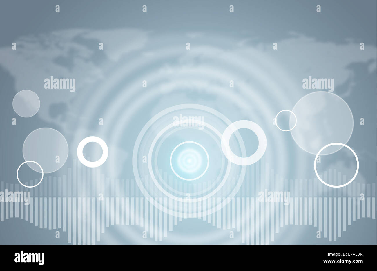 Graphs, circles and world map Stock Photo - Alamy