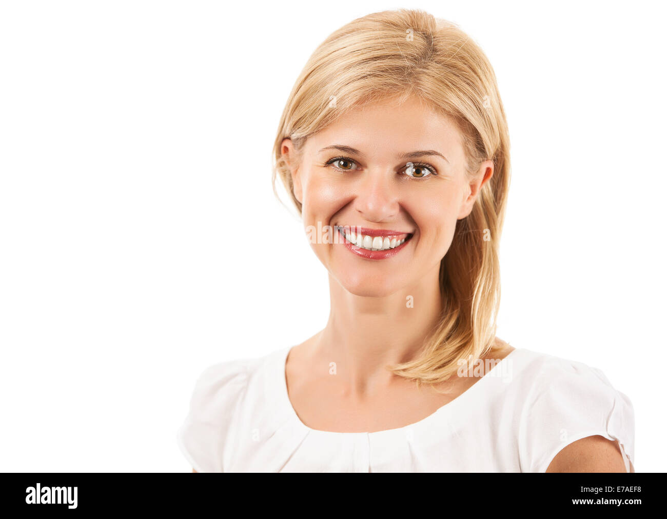 Closeup portrait beautiful smiling blond Cut Out Stock Images ...