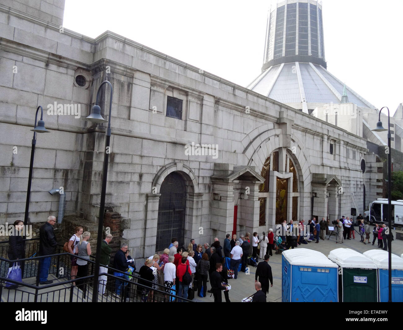 Liverpool, UK. 11th Sep, 2014. Fiona Bruce was in Liverpool filming the ...