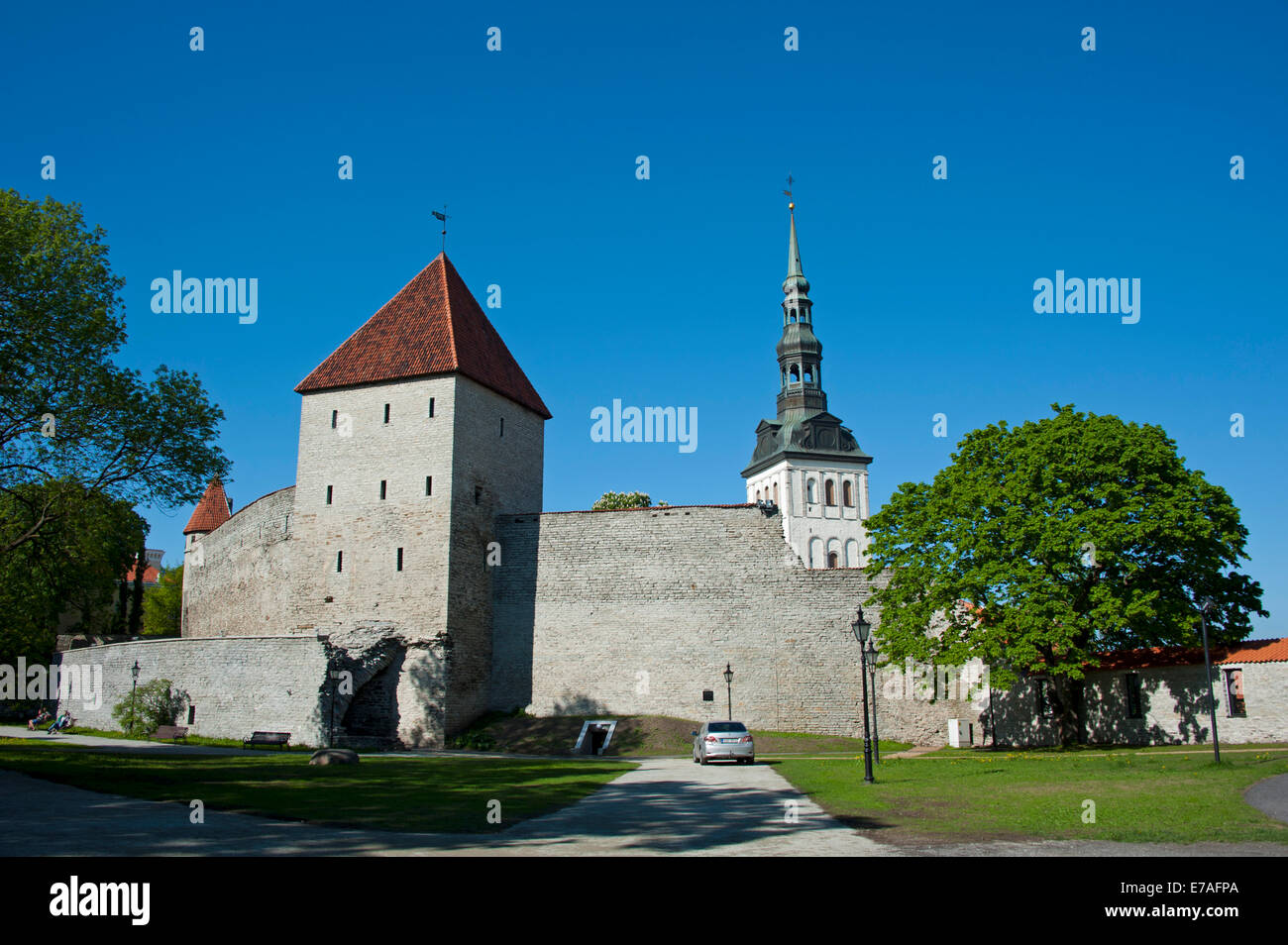 City walls, Toompea, Upper Town, Tallinn, Estonia, Baltic States Stock ...