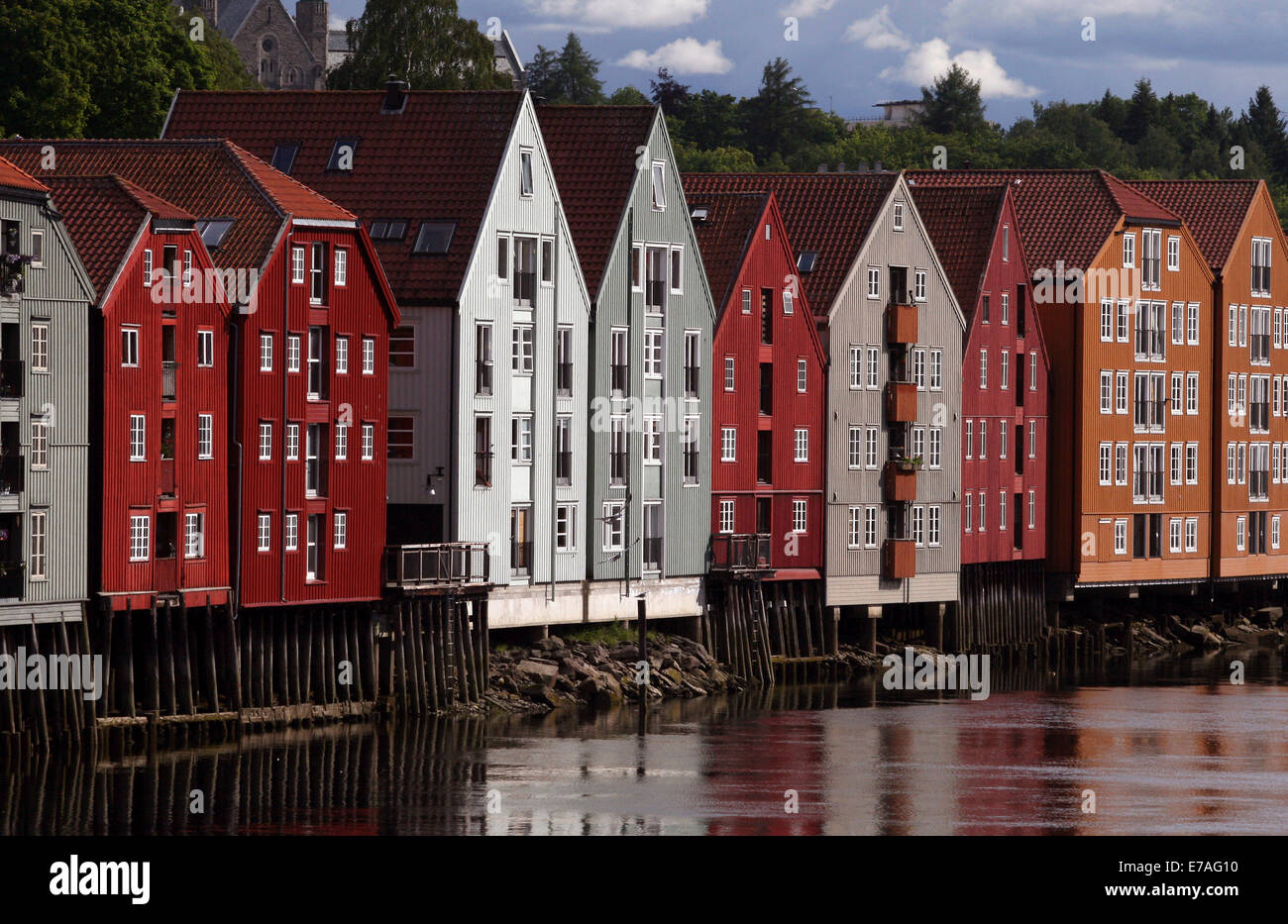 Colourful painted wooden houses hi-res stock photography and images - Alamy