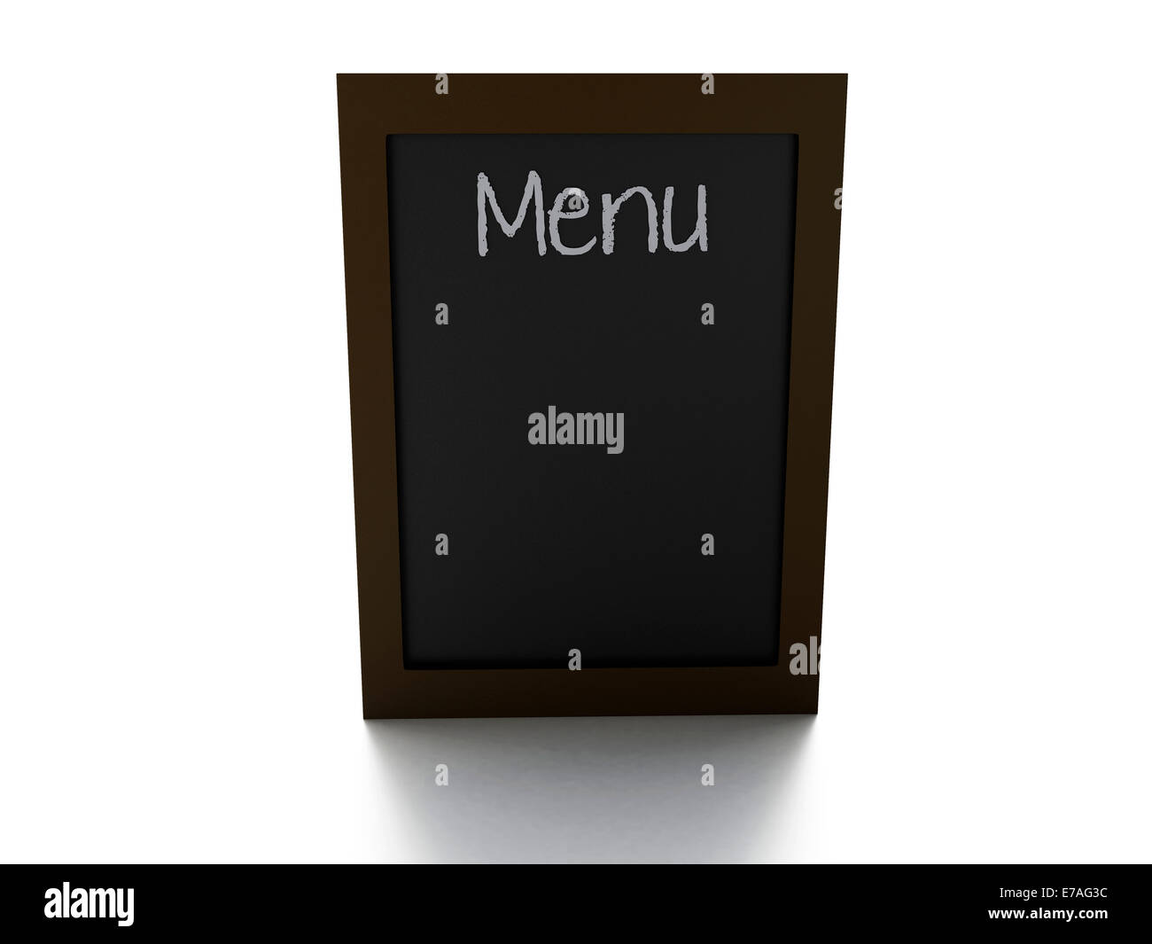 3d illustration of blank menu board isolated white background Stock ...