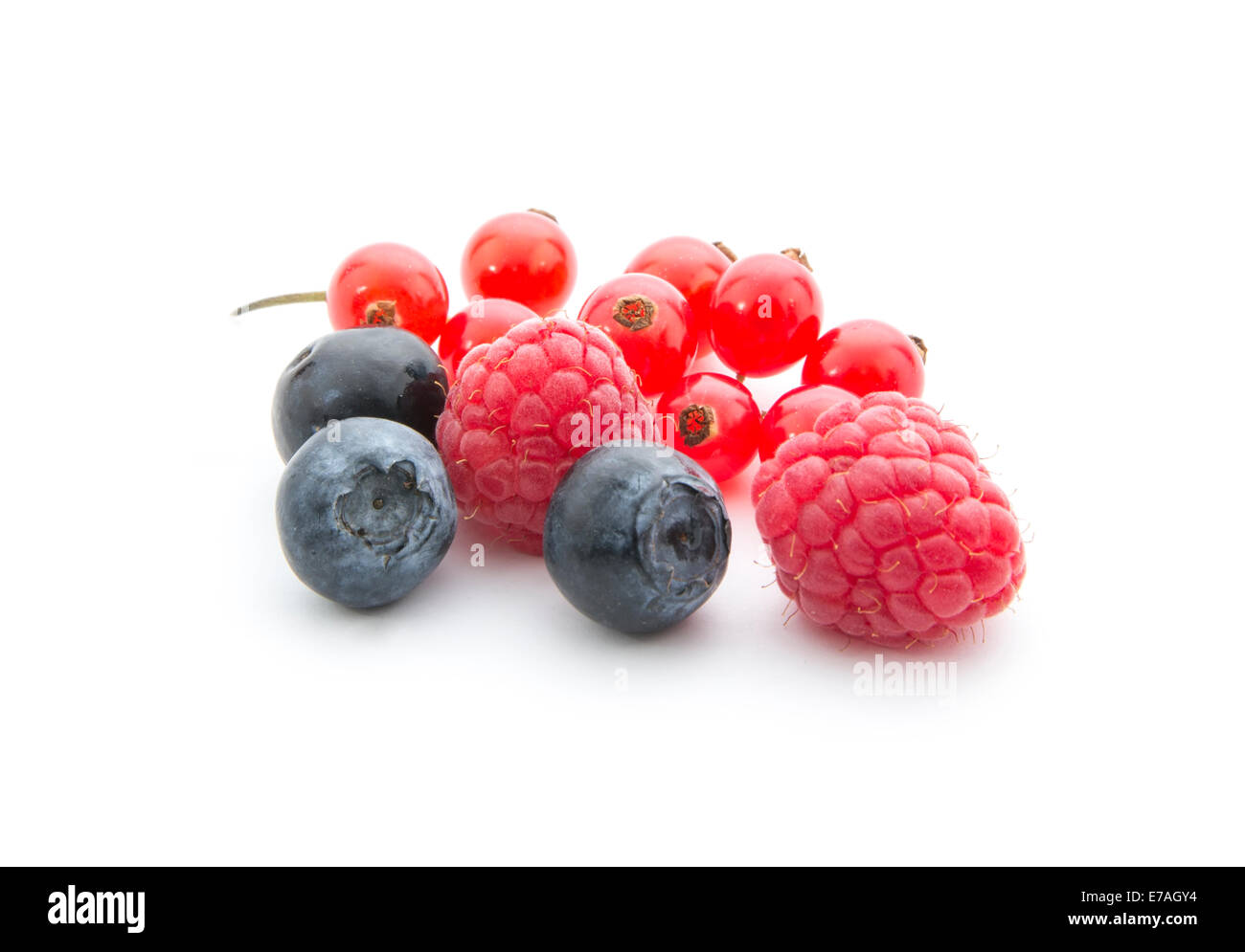 fresh organic berries isolated on white background Stock Photo - Alamy