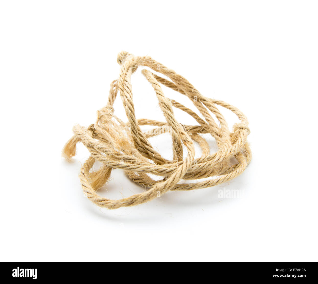 piece of twine isolated on white background Stock Photo - Alamy