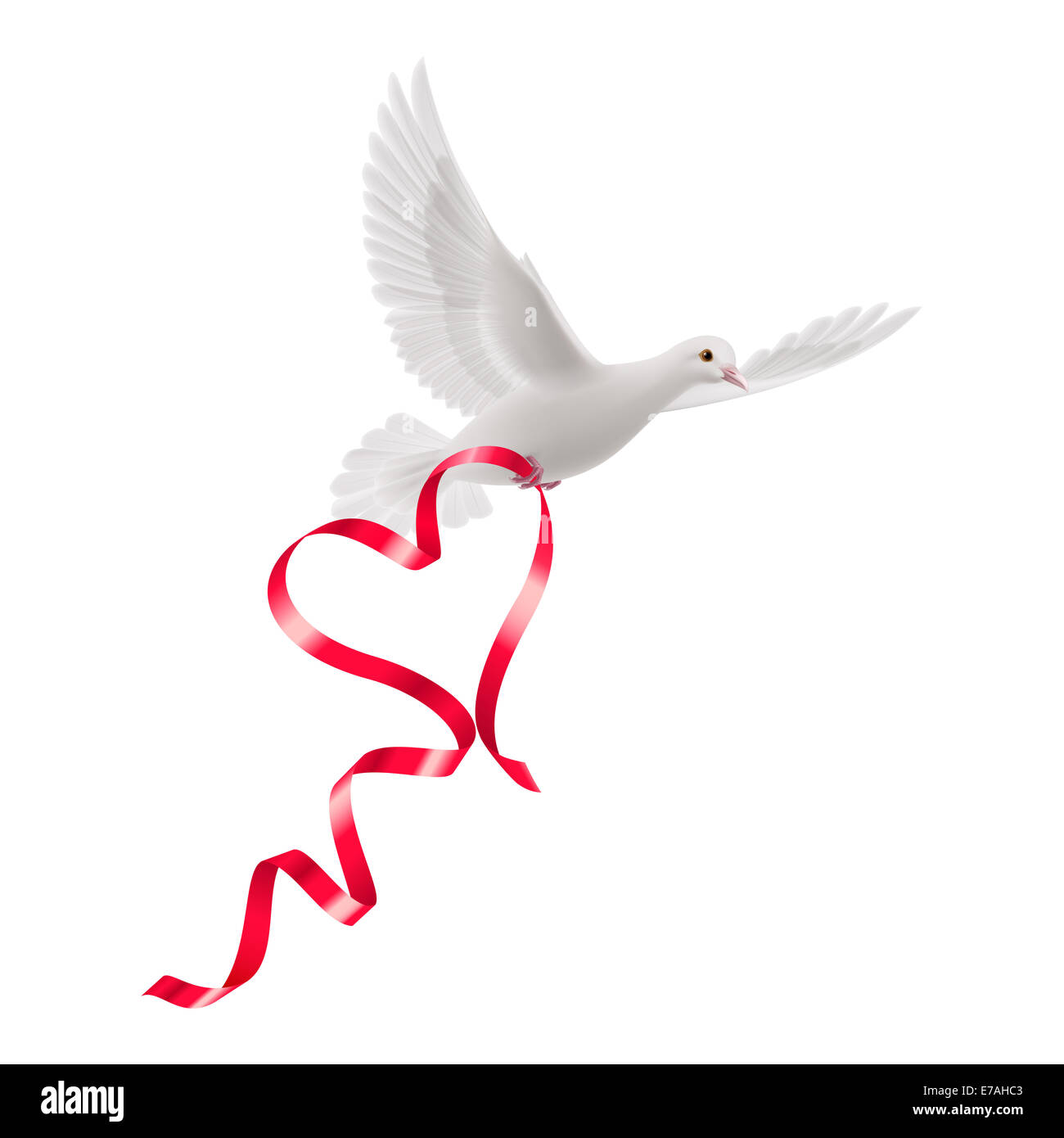 White dove red ribbon on hi-res stock photography and images - Alamy