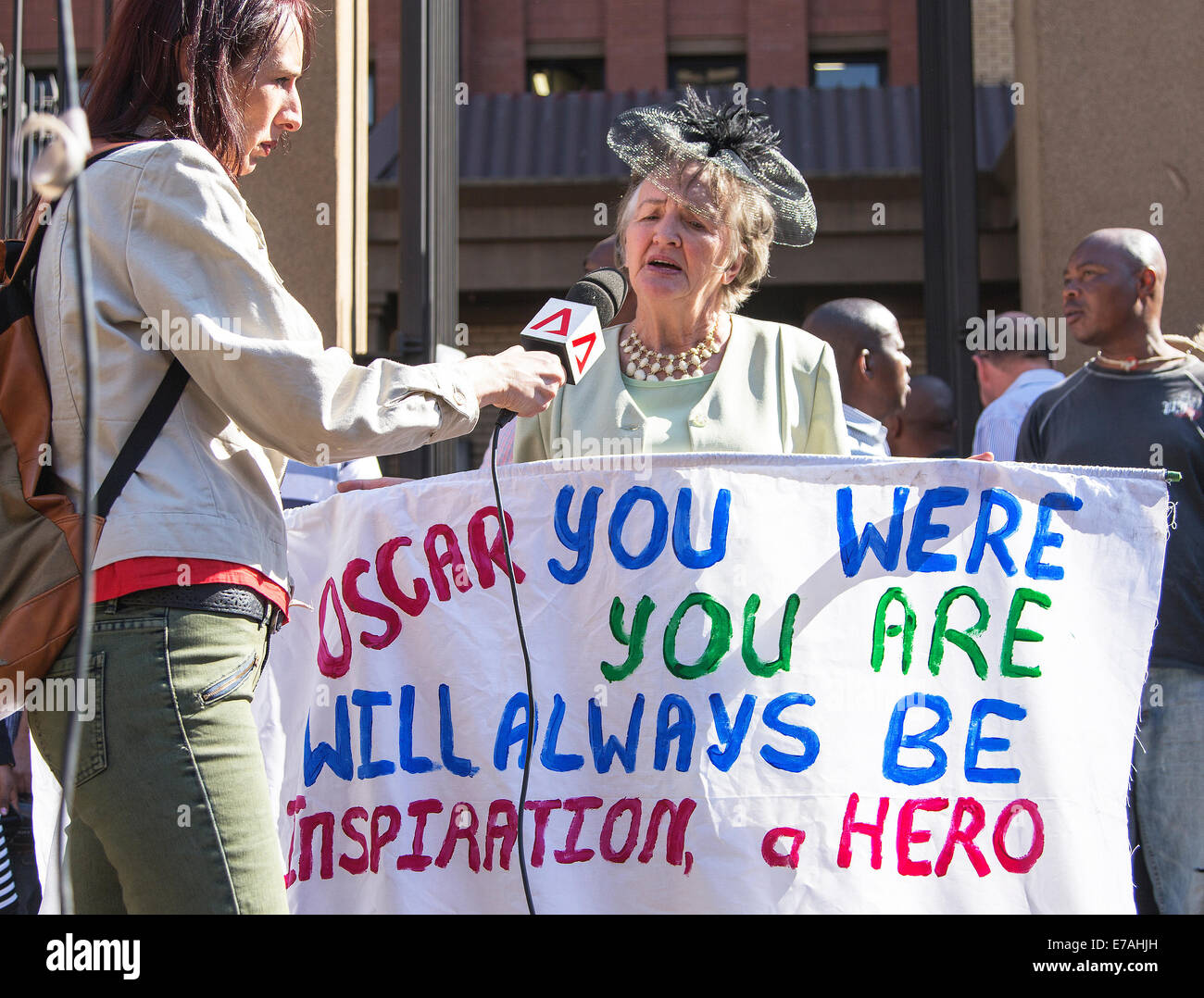 Oscar Pistorius Murder Trial at the High Court in Pretoria Stock Photo ...