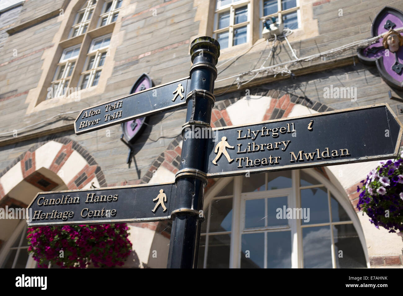 Sign Heritage Centre River Teifi Cardigan Wales Stock Photo - Alamy