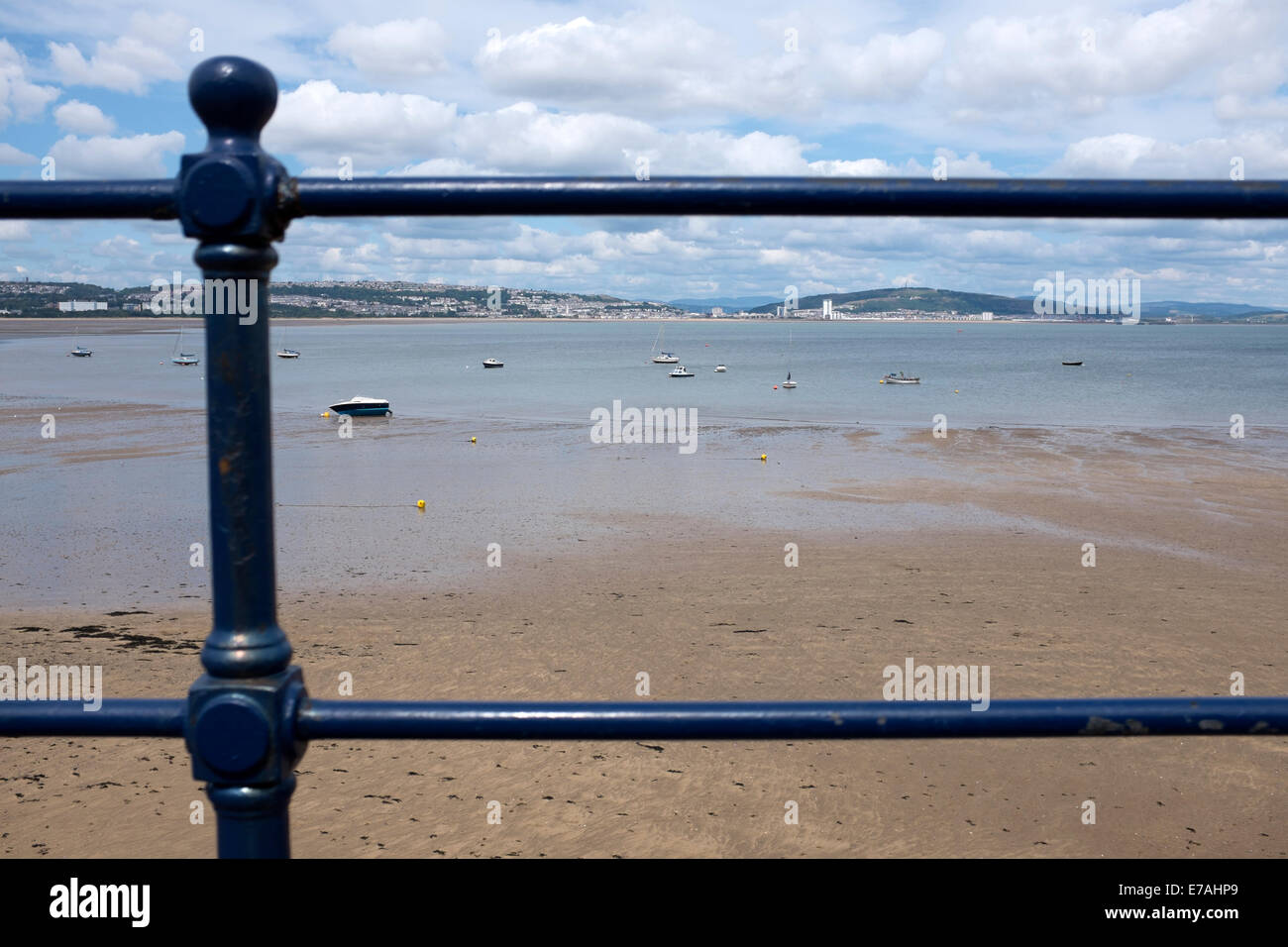 Seaside Beach Railings River Water Sandy Sunny Stock Photo - Alamy