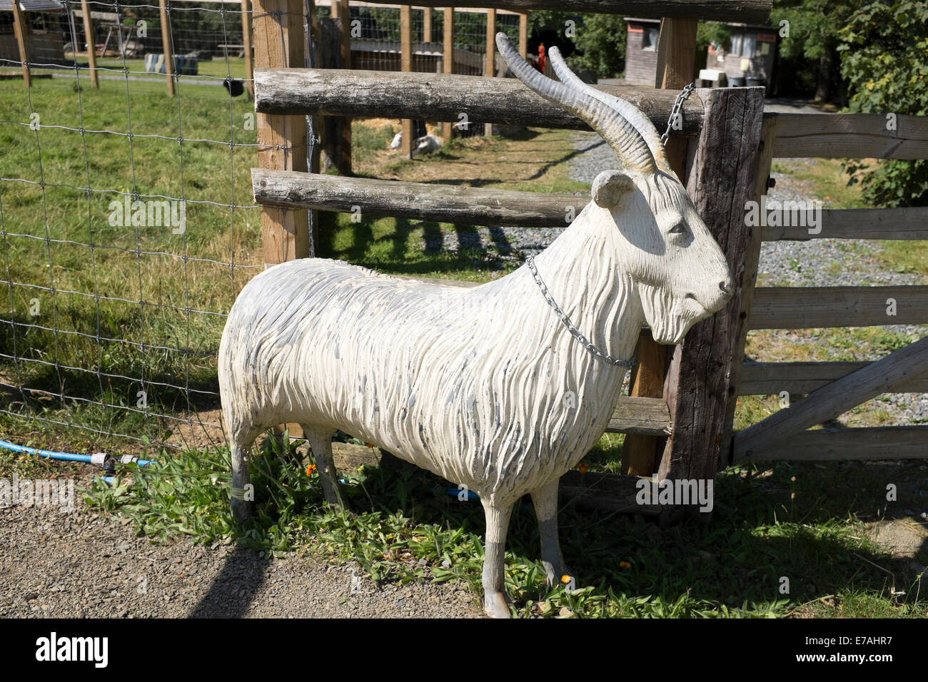 Plastic Goat Model Chain Around Neck Weathered Stock Photo - Alamy