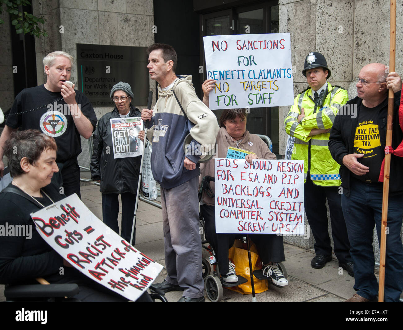 London, UK. 11 September, 2014. Activists from the protest group ...