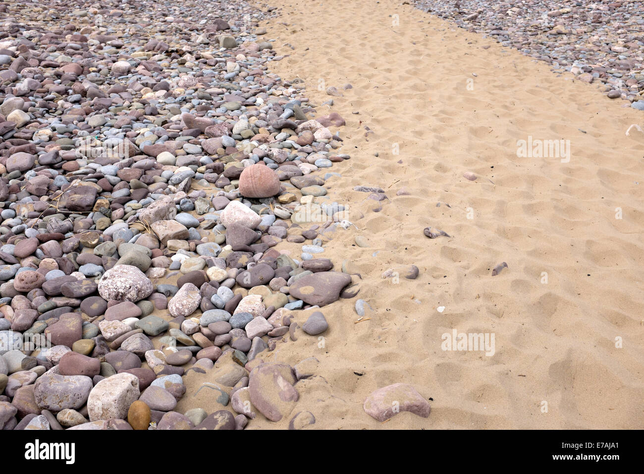 Sandy Path Through Rocky Beach Sand Rocks Stock Photo - Alamy