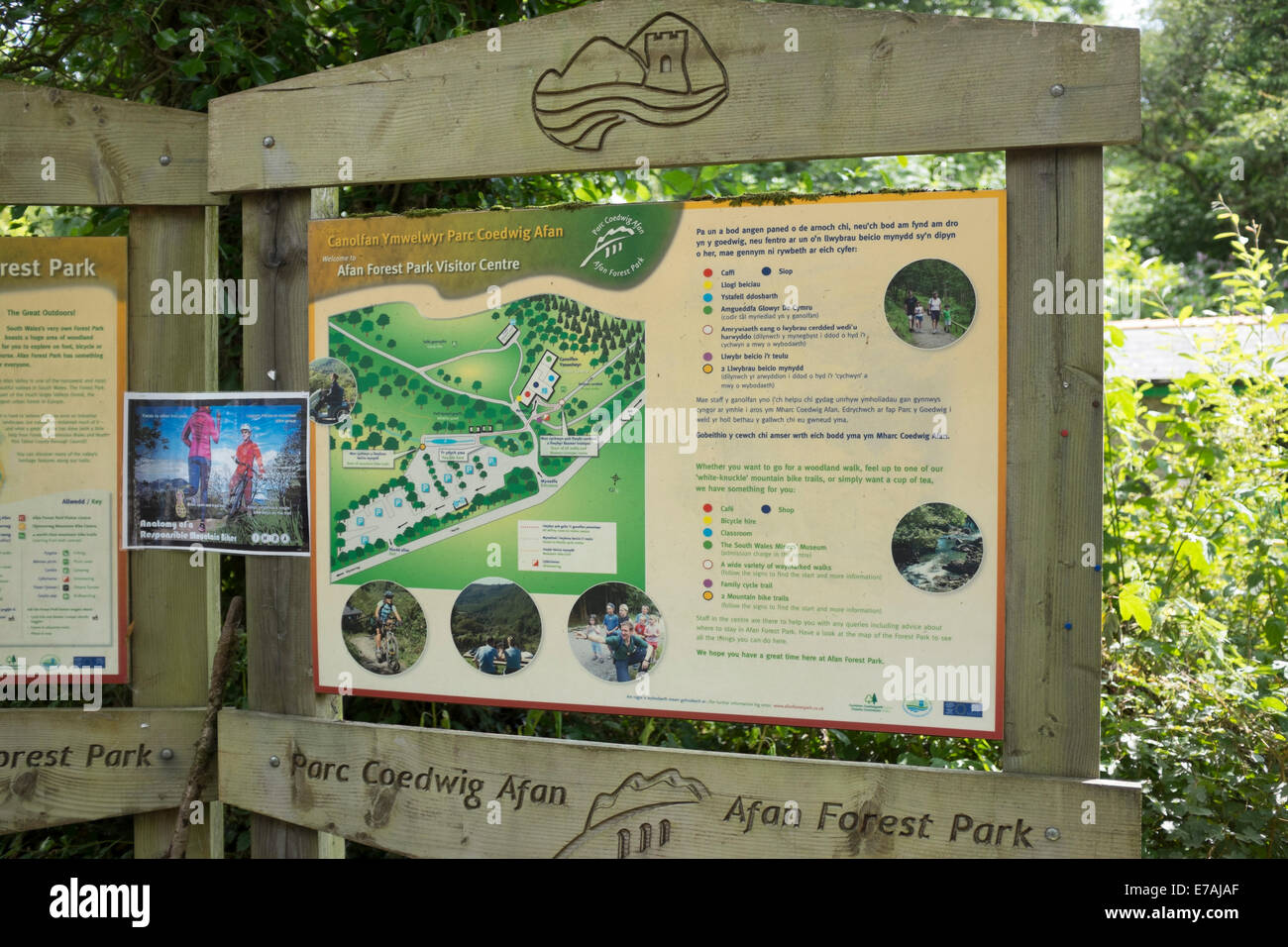 Afan forest park map hi-res stock photography and images - Alamy