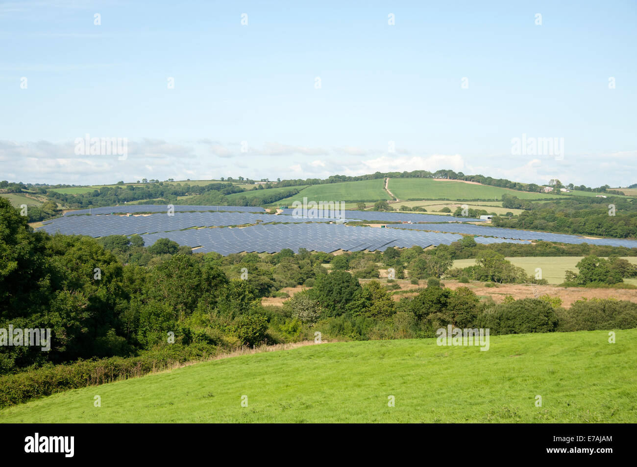 Huge Solar Panel Energy Array Field Renewable Stock Photo - Alamy