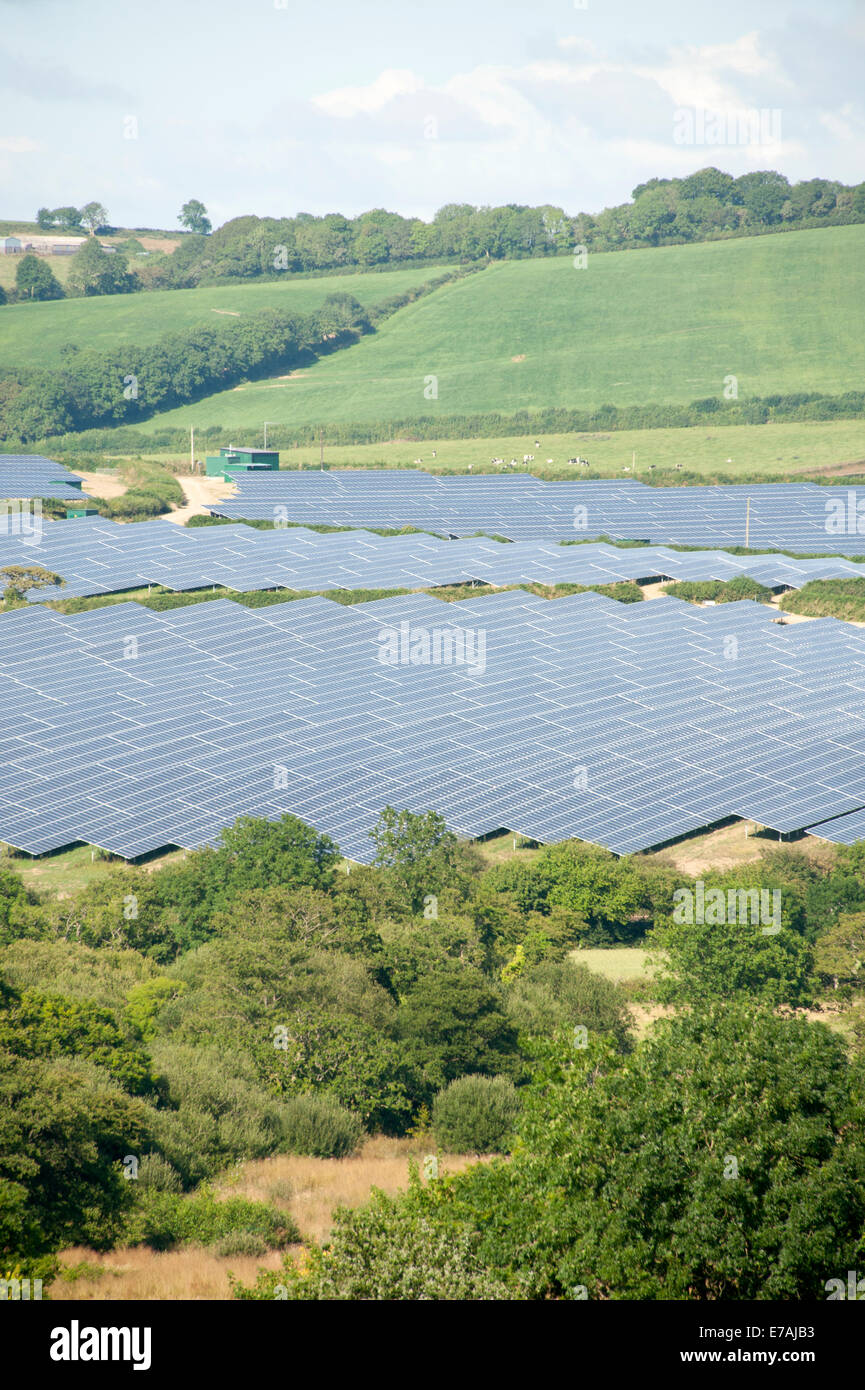 Huge Solar Panel Energy Array Field Renewable Stock Photo - Alamy