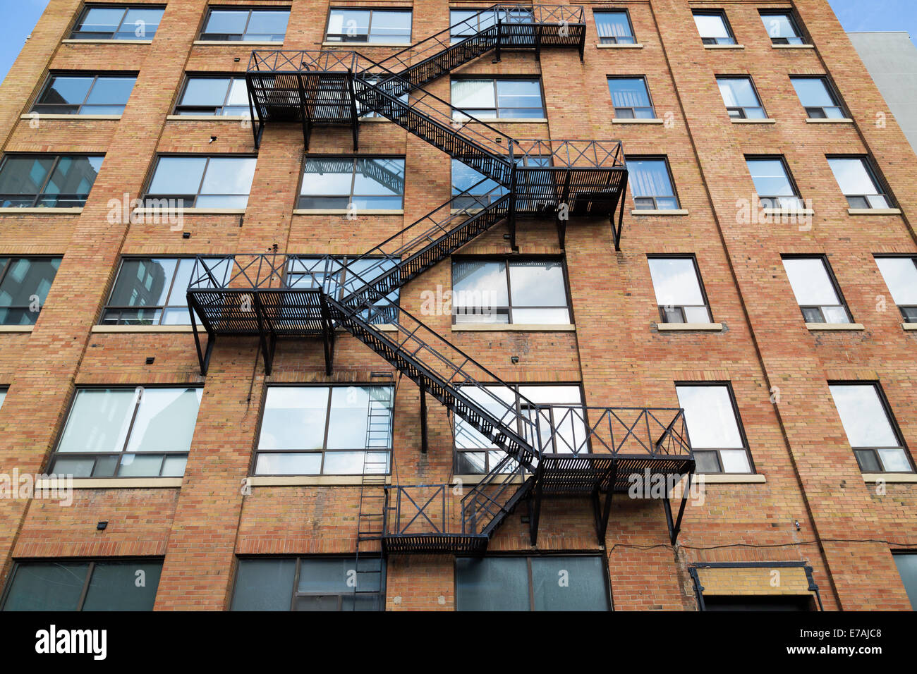 A low angle view of a typical fire escape Stock Photo - Alamy