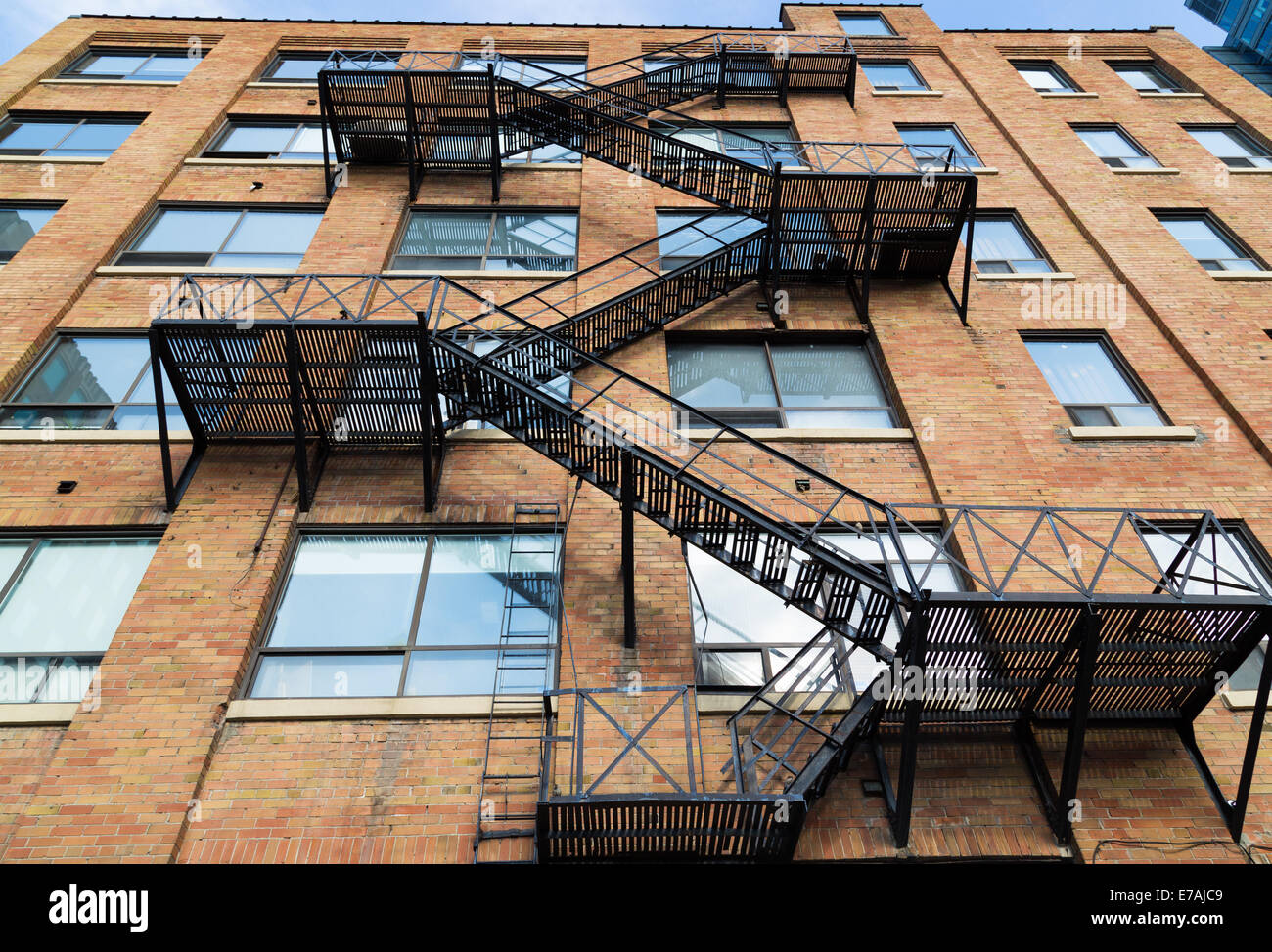 A low angle view of a typical fire escape Stock Photo - Alamy