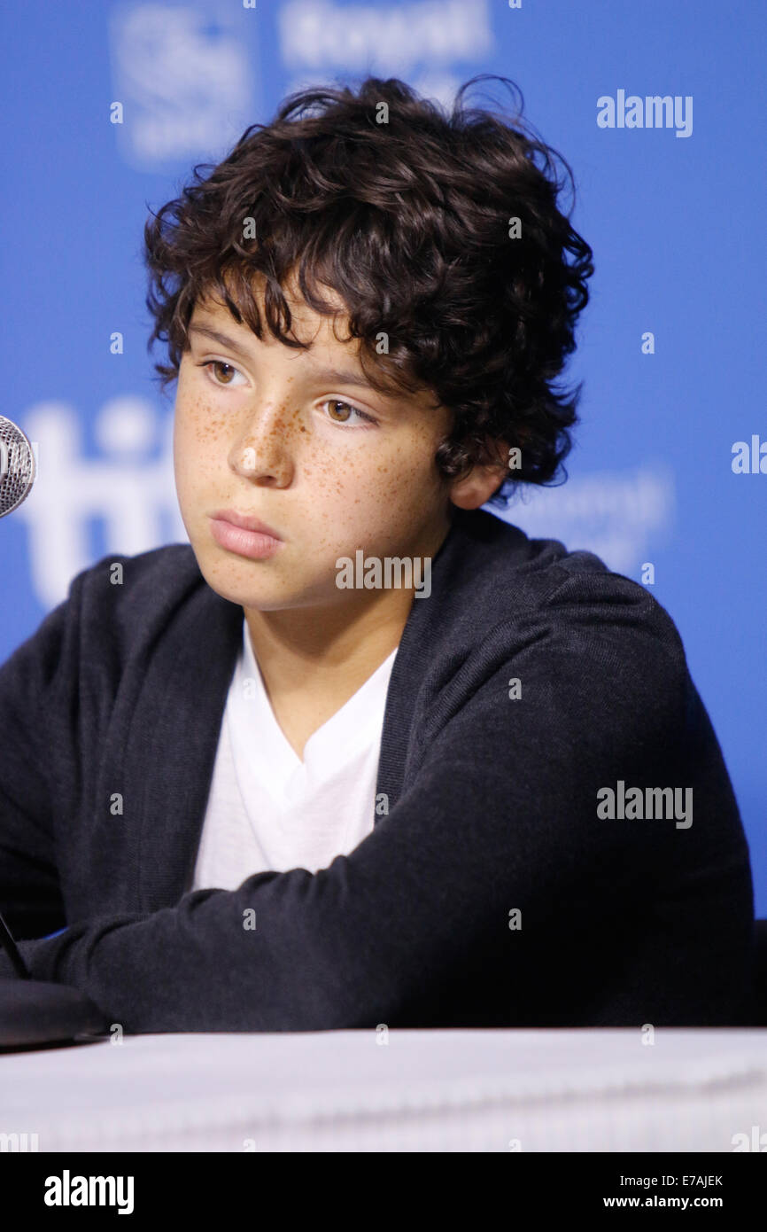Toronto, Canada. 09th Sep, 2014. Actor Noah Lomax attends the press ...