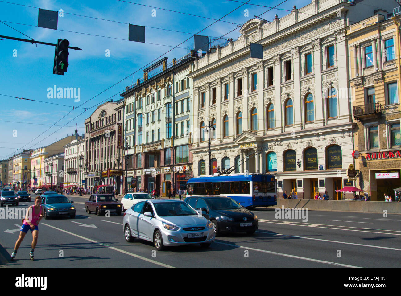 Nevsky Prospect, main street, Saint Petersburg, Russia, Europe Stock ...