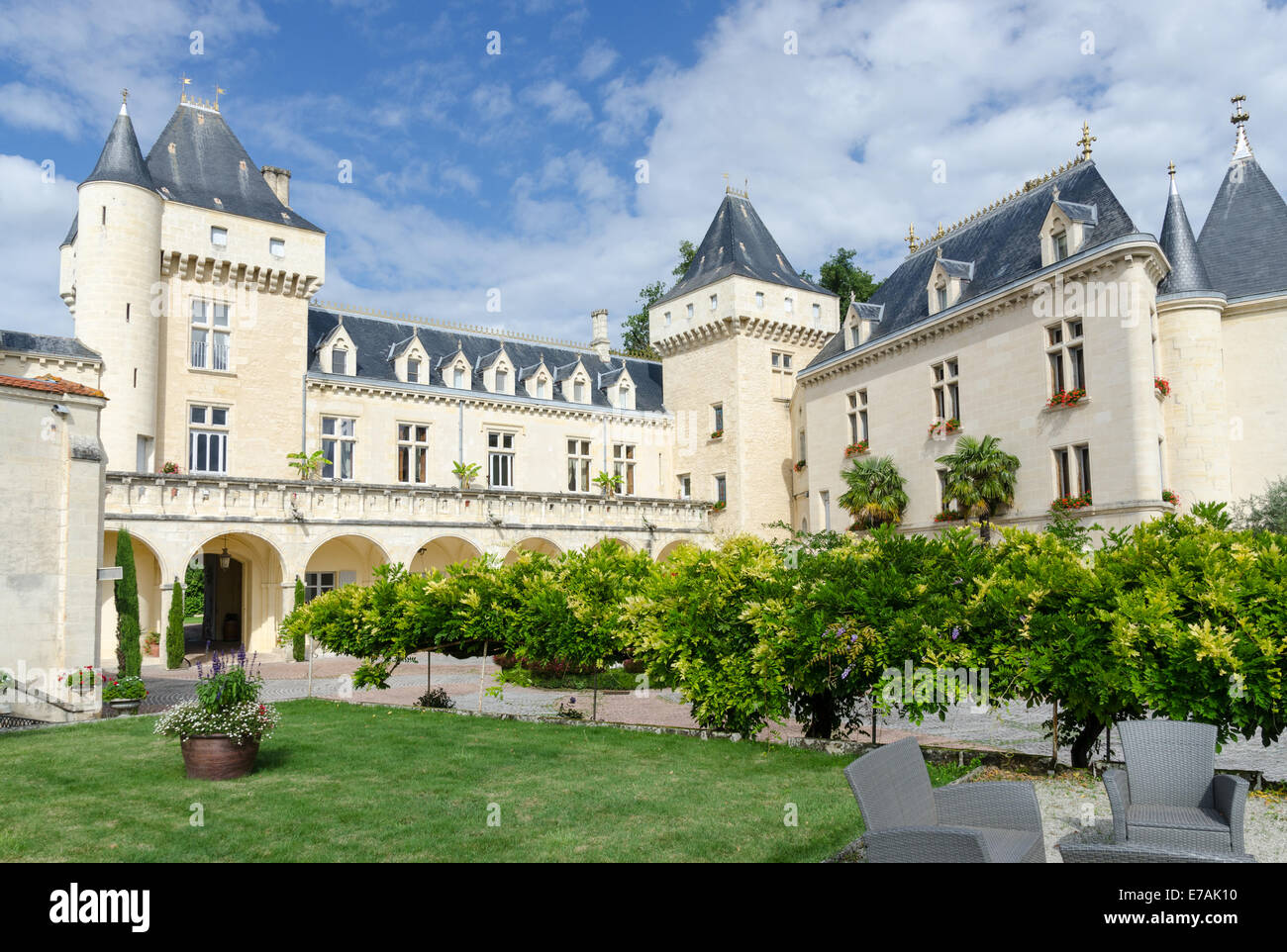 Chateau de la Riviere in the Fronsac region of Bordeaux, France Stock ...