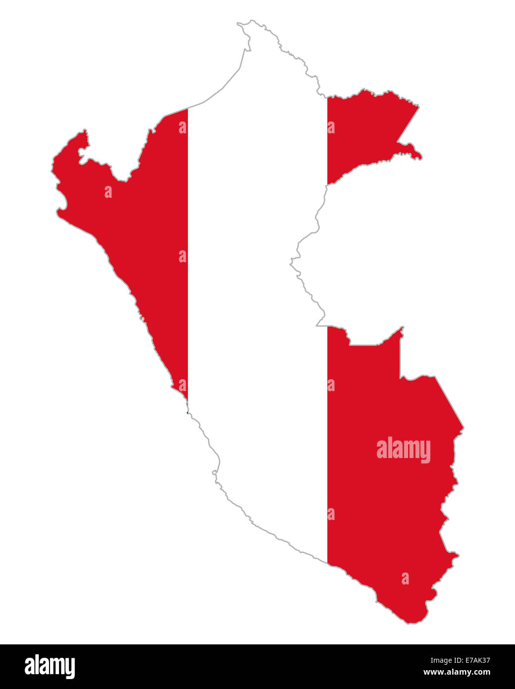 Map and flag of Peru Stock Photo - Alamy