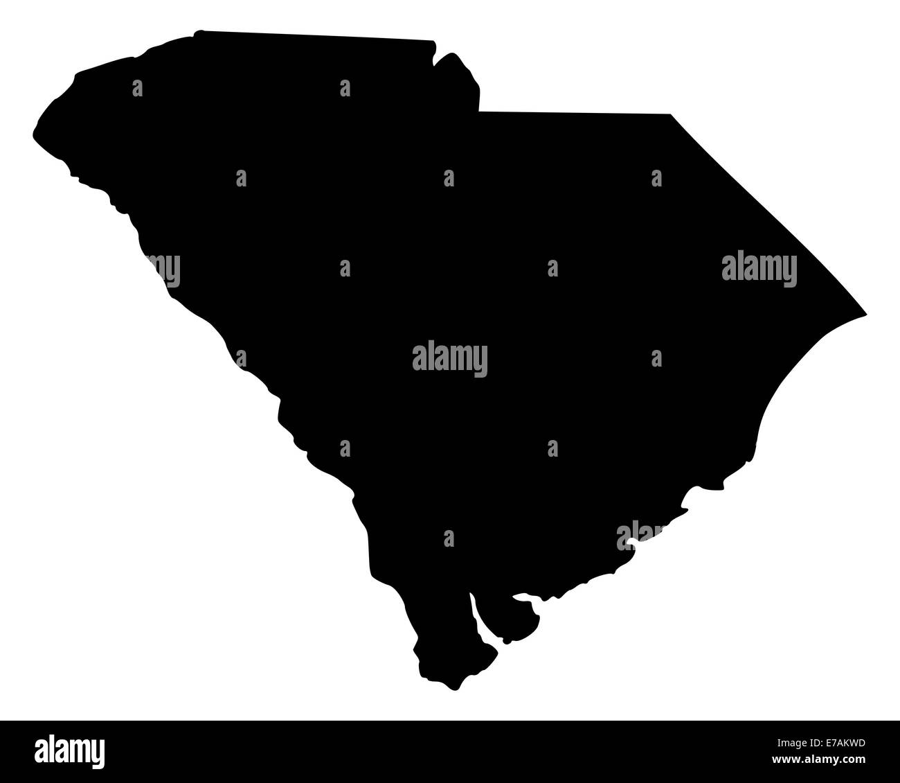 Map of South Carolina Stock Photo - Alamy