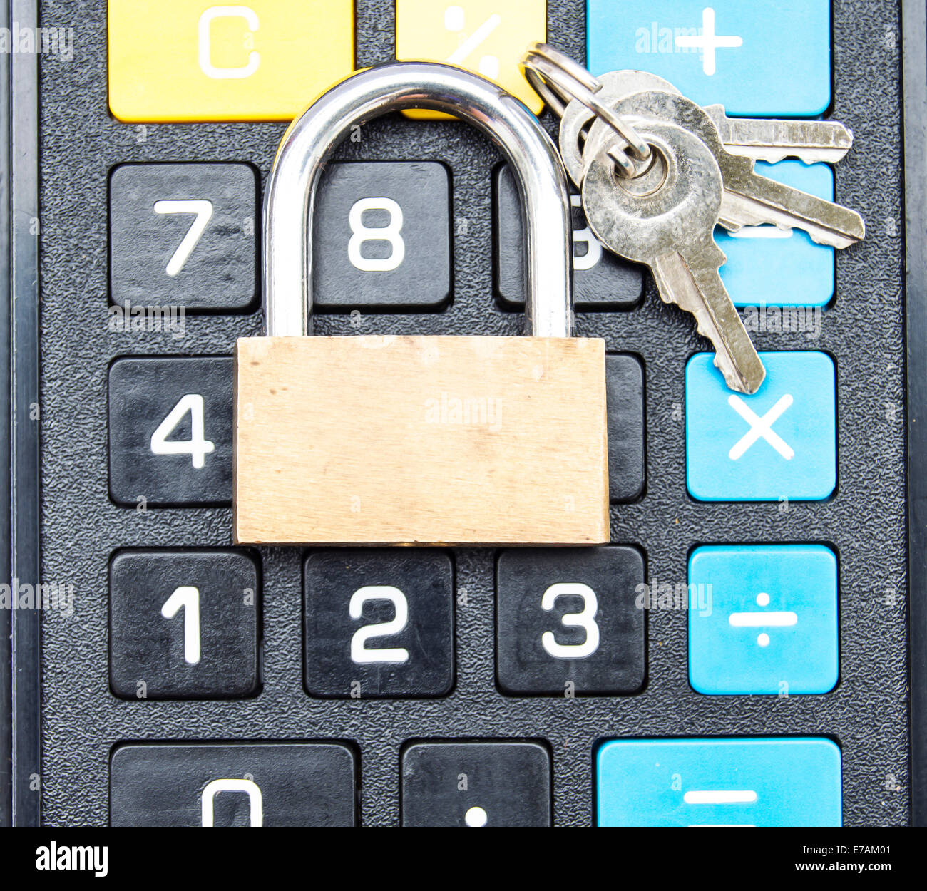 Lock and lock calculator Stock Photo - Alamy
