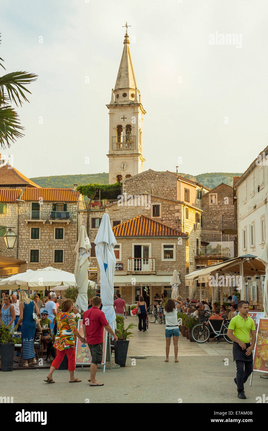 Tourists in in Jelsa, Hvar island, Croatia Stock Photo - Alamy