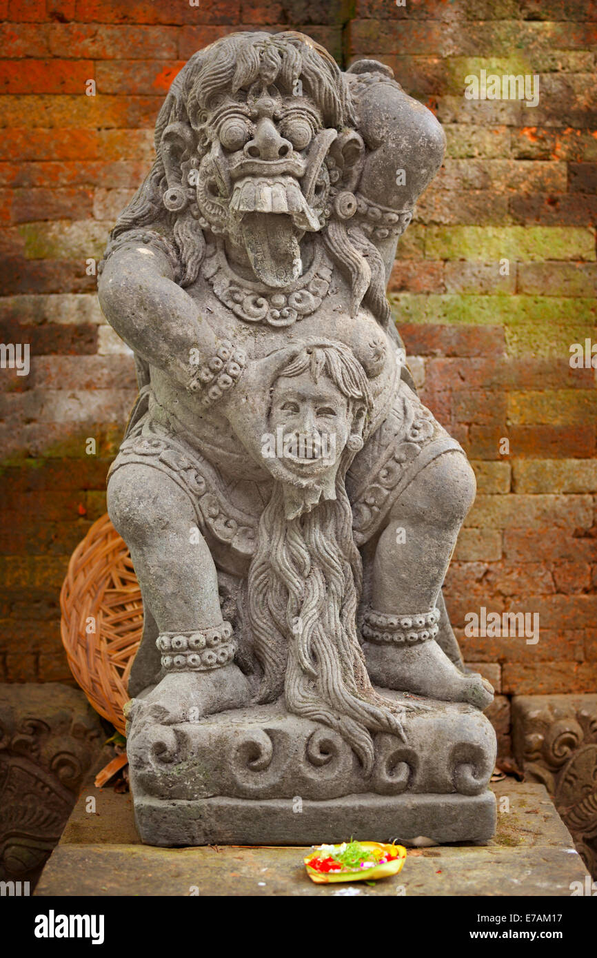 Vintage statue of the deity child-eating Rangda. Indonesia, Bali island ...
