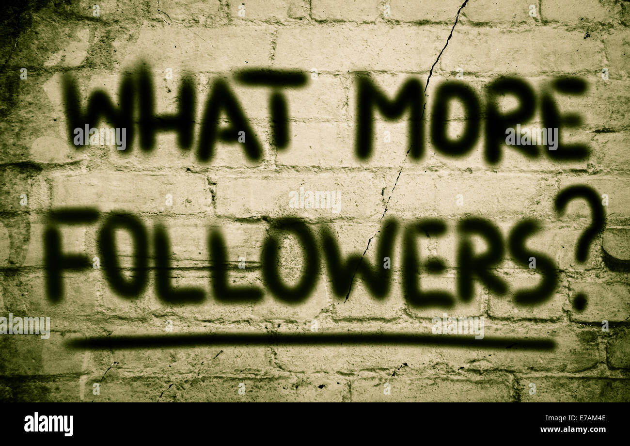 What More Followers Concept Stock Photo - Alamy