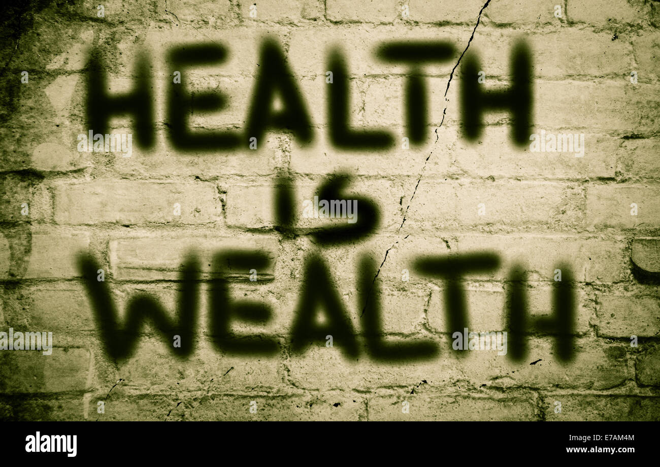 Health Is Wealth Concept Stock Photo - Alamy