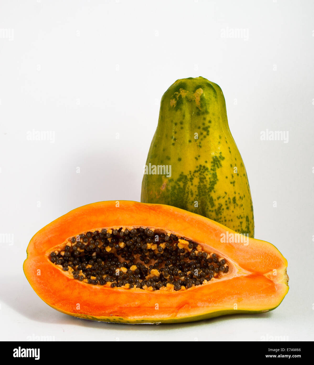One and half papaya Stock Photo - Alamy
