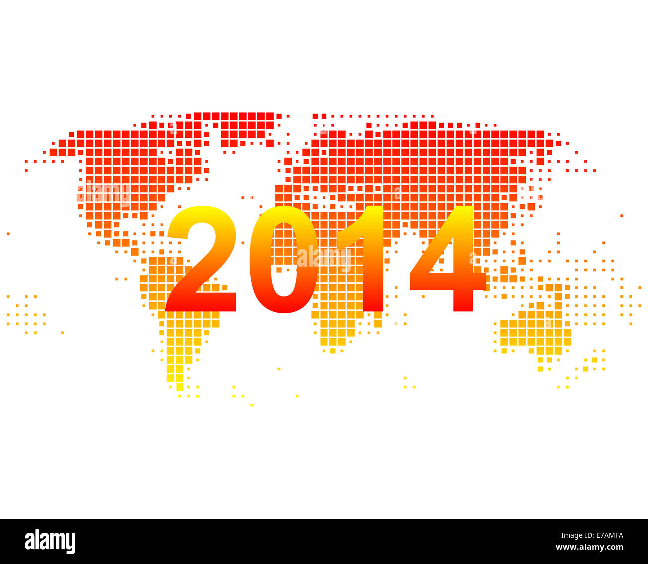 World map 2014 Stock Photo - Alamy