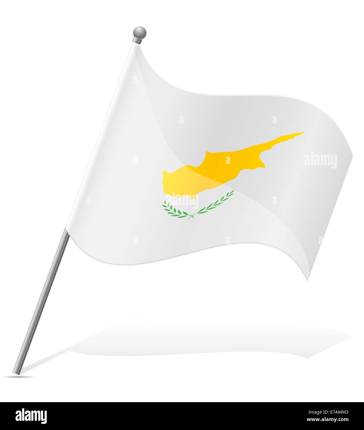 flag of Cyprus illustration isolated on white background Stock Photo ...