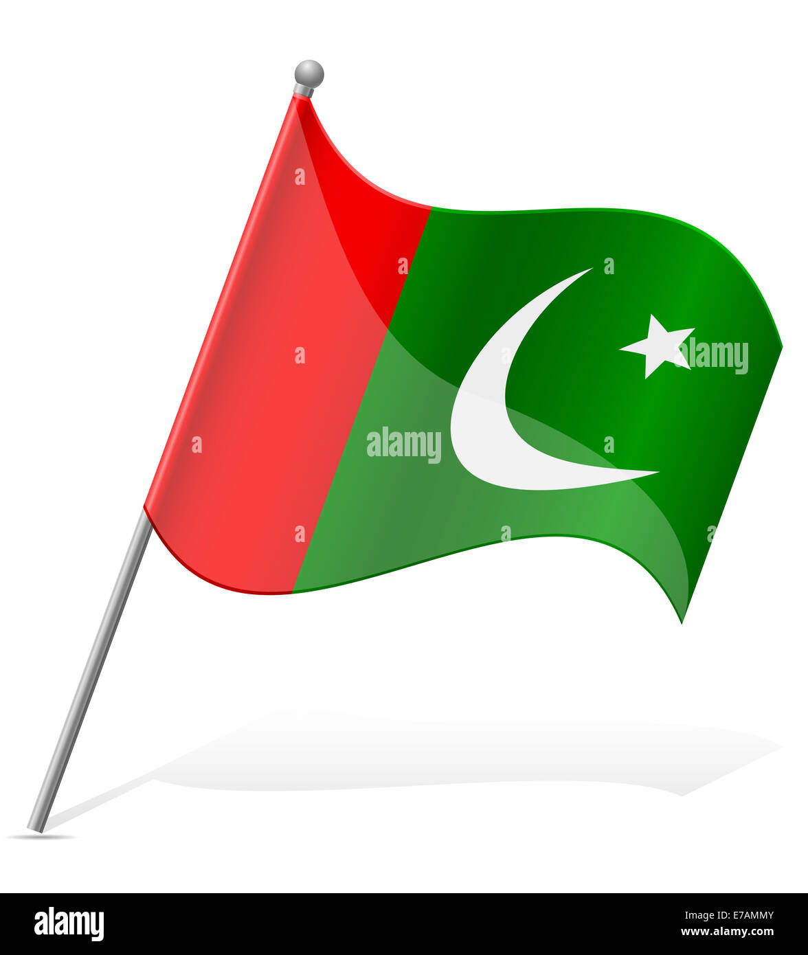 flag of Pakistan illustration isolated on white background Stock Photo ...