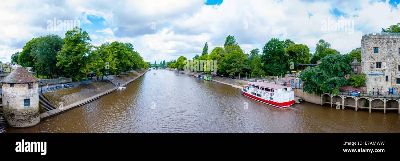 View over River Ouse and bridge in the city of York, UK Stock Photo - Alamy