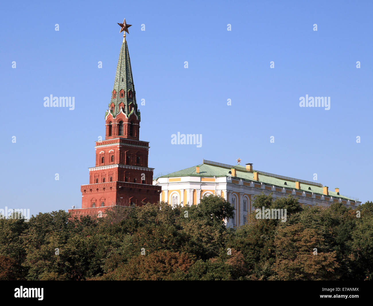 Kremlin Tower on Sky Background Stock Photo - Alamy