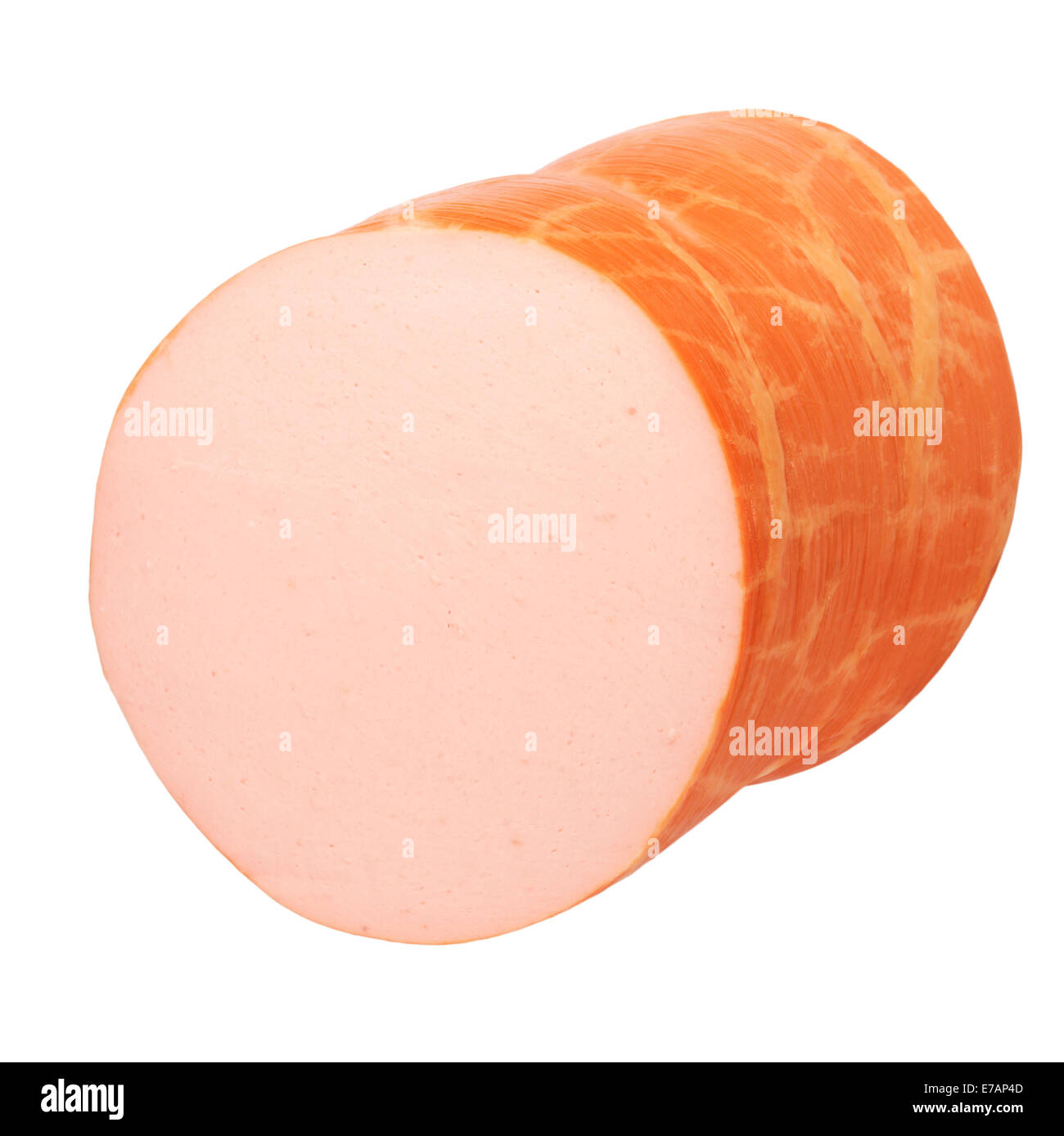 One Sausage Isolated Stock Photo - Alamy