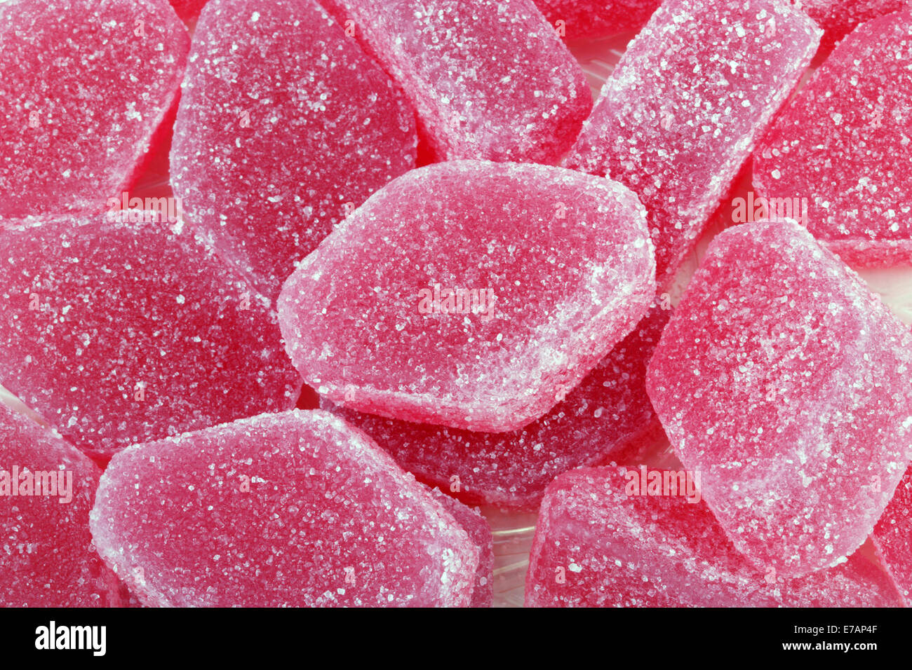 Pink Fruit Jelly Stock Photo - Alamy