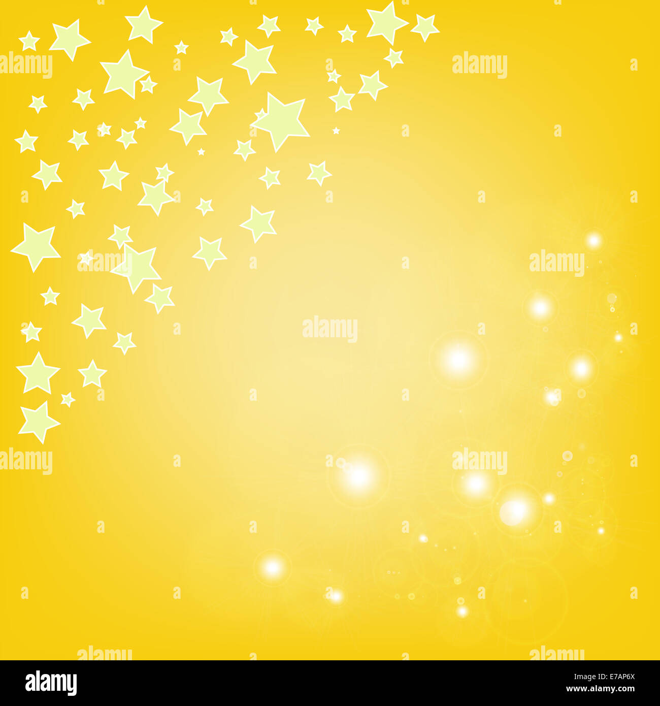 abstract magic bokeh and yellow star on a yellow background Stock Photo ...
