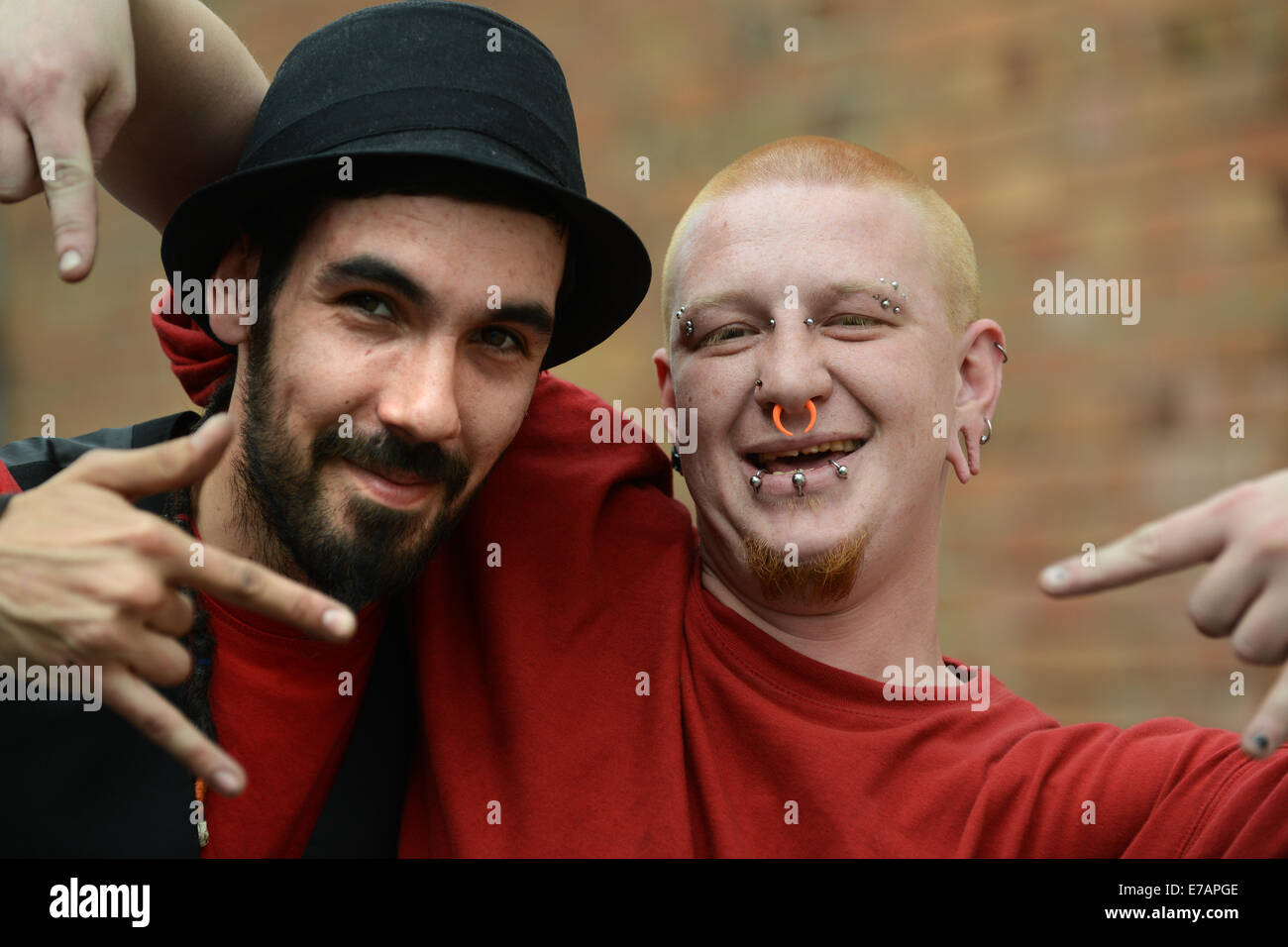 Street artists Stephen Margerison 'Mad Margy' and Dan Dicker at The ...