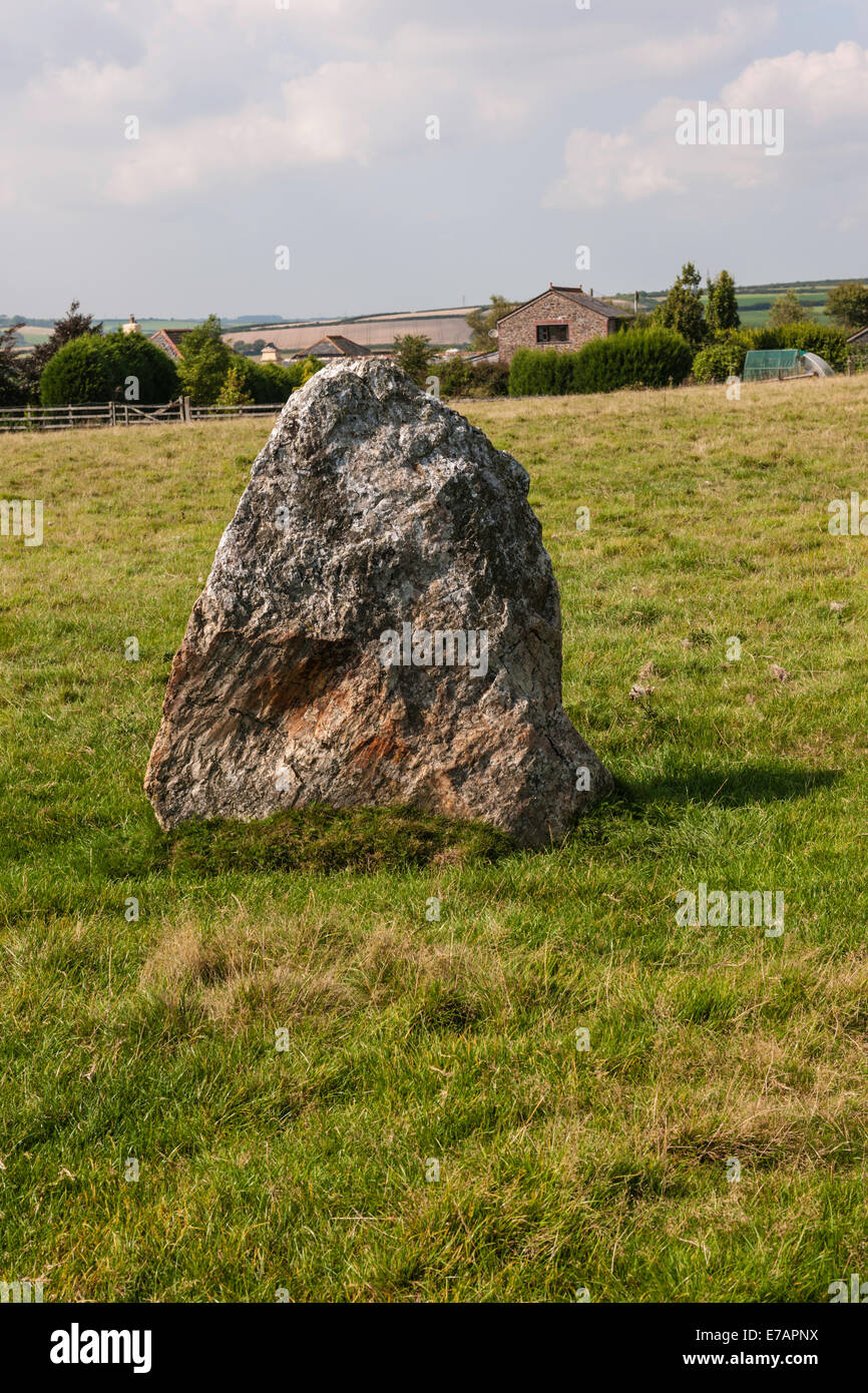 DULOE STONE CIRCLE, DULOE, CORNWALL, BRONZE AGE, ENGLAND, BRITAIN Stock ...